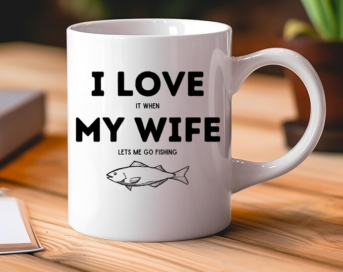 Fishing Gift for Men Husband Mug for Him Fishing Coffee Mug Fishing ...