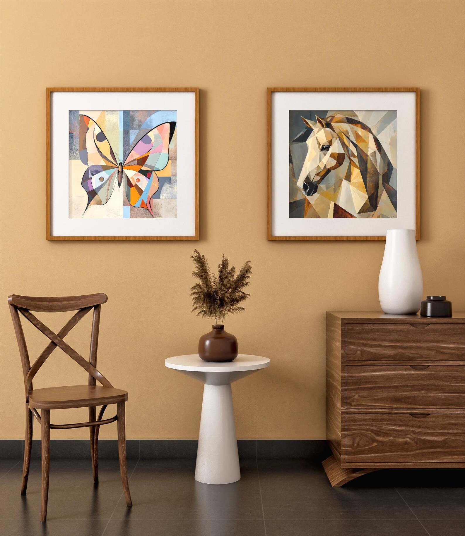 Geometric Horse Art Abstract Animal Wall Decor Modern Horse Poster ...