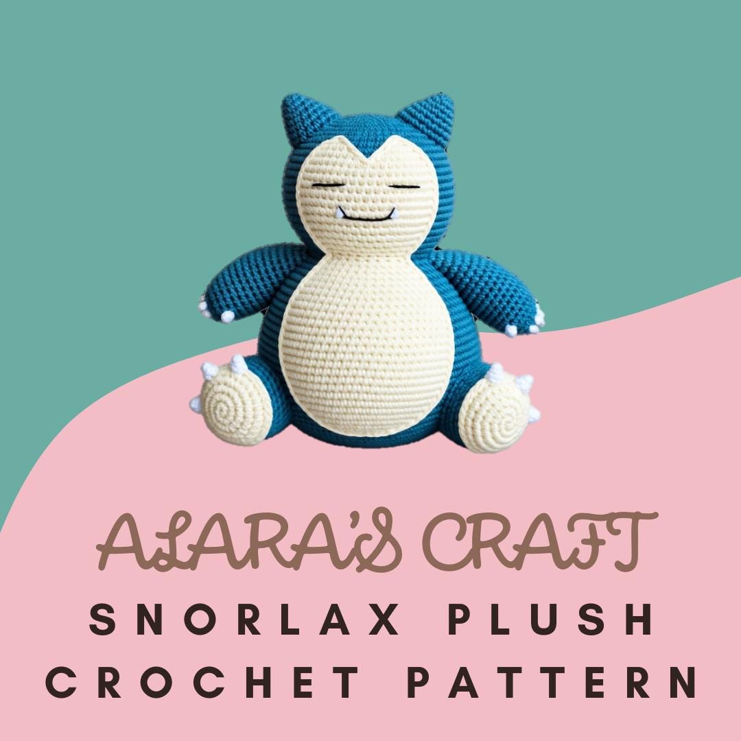 Snorlax Plush Crochet Pattern Cozy, Fun, and Perfect for Any Pokemon ...