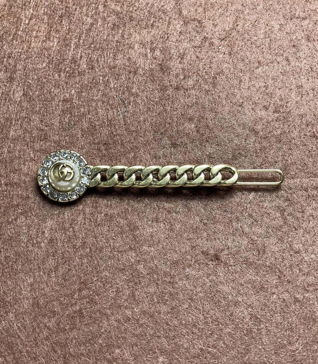 Gucci Wonderful Vintage Hair Pin With Stones and Pearl Good Condition ...