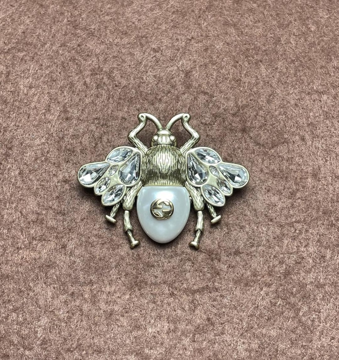 Gucci Bee Wonderful Vintage Brooch With Stones Good Condition 90s - Etsy
