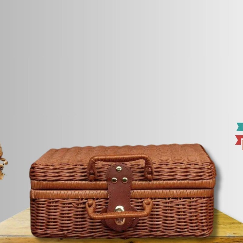 Rattan Suitcase - Etsy