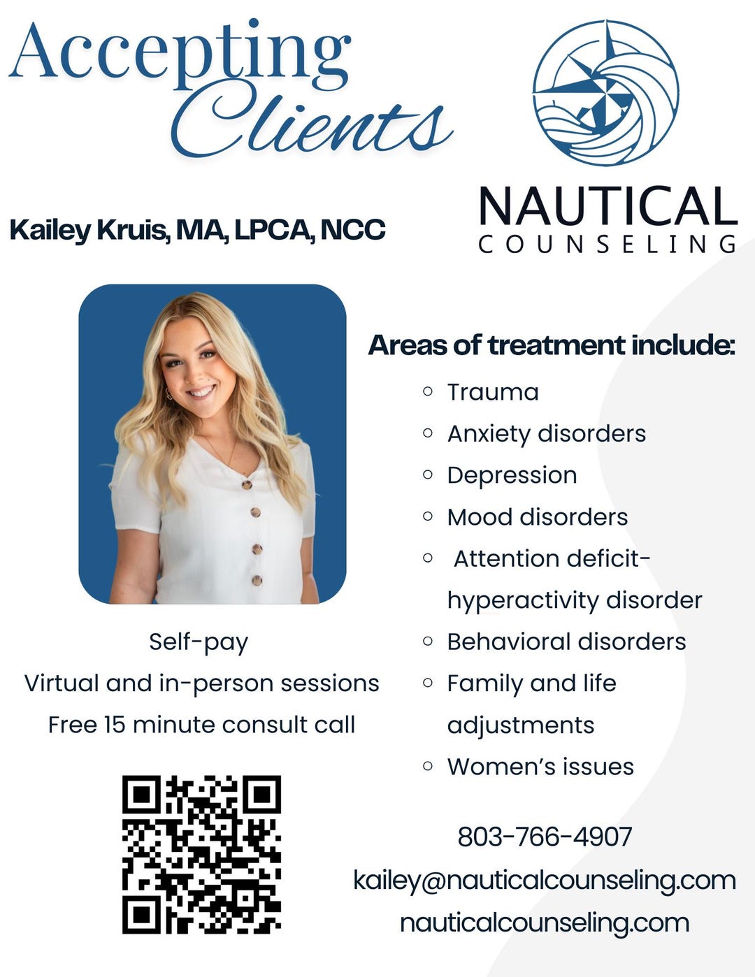 Customizable Canva Template - Accepting New Clients Therapy Private ...