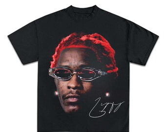 YOUNG THUG T-SHIRT Rap Tee Concert Merch Kanye Thugger Lil Baby Pink ...