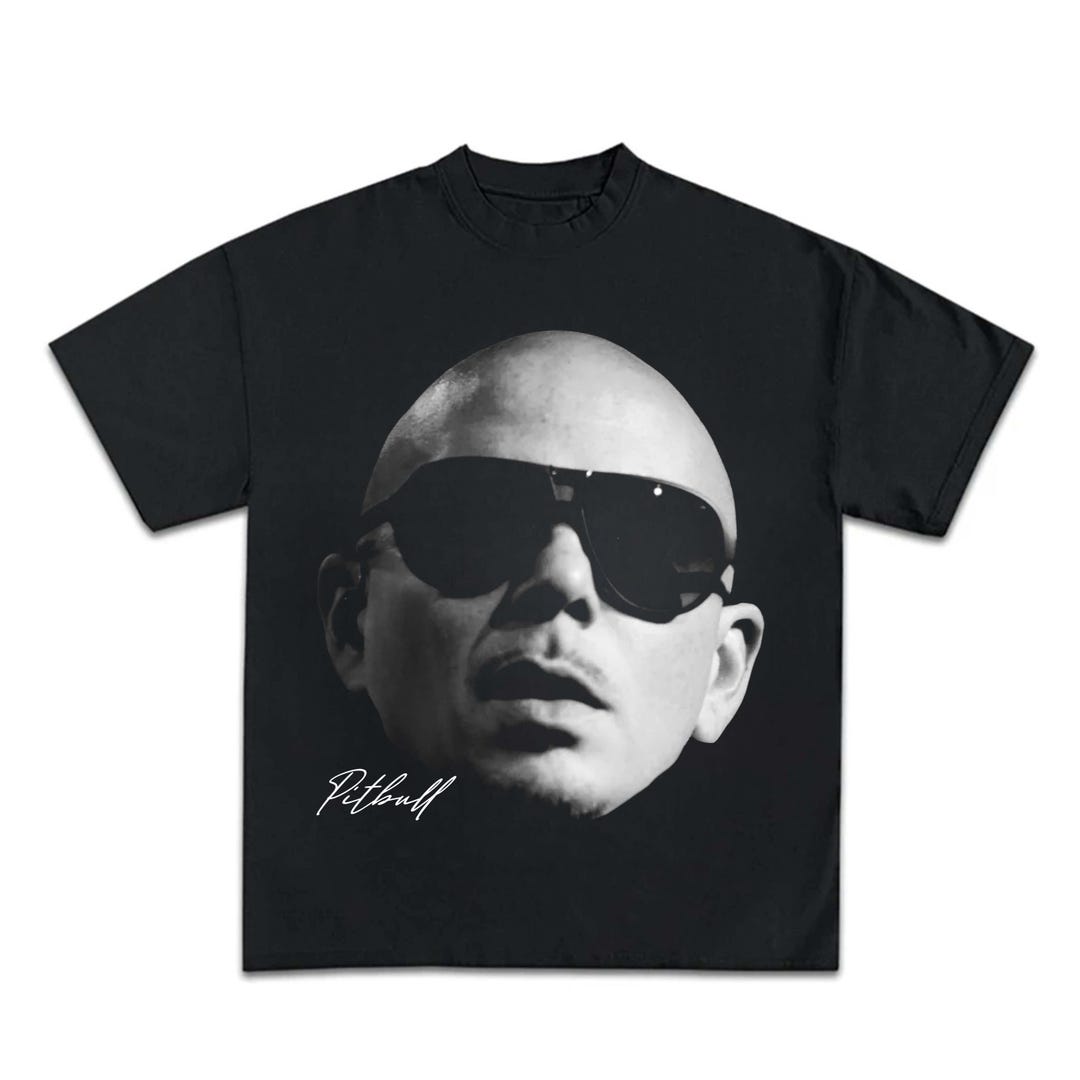 Pitbull Shirt Face Tee Pitbull Bootleg Shirt Pitbull Hip Hop Shirt Rap ...