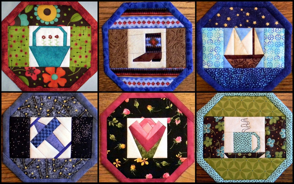 PDF: 24 Mug Rug Designs NO Binding Last Minute Mug Rug - Etsy