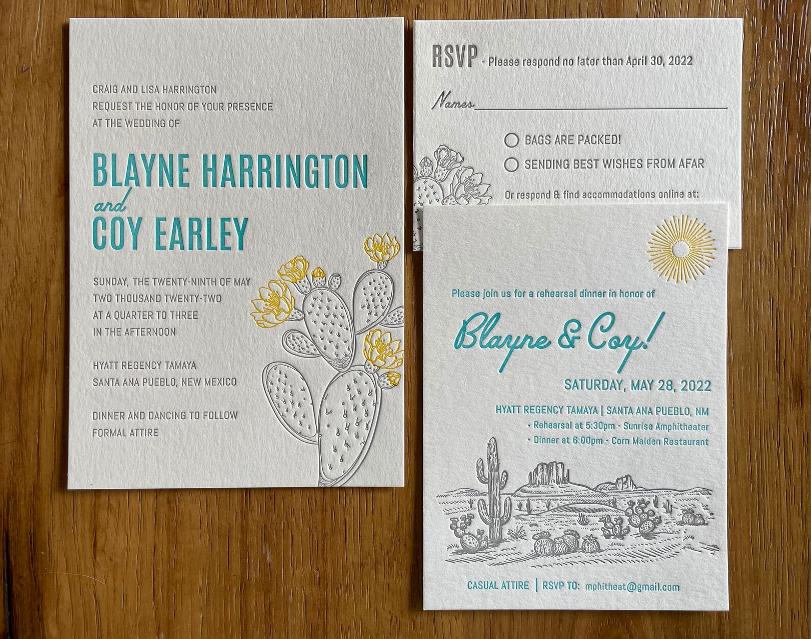 Desert Theme Wedding Invitation Set - Etsy