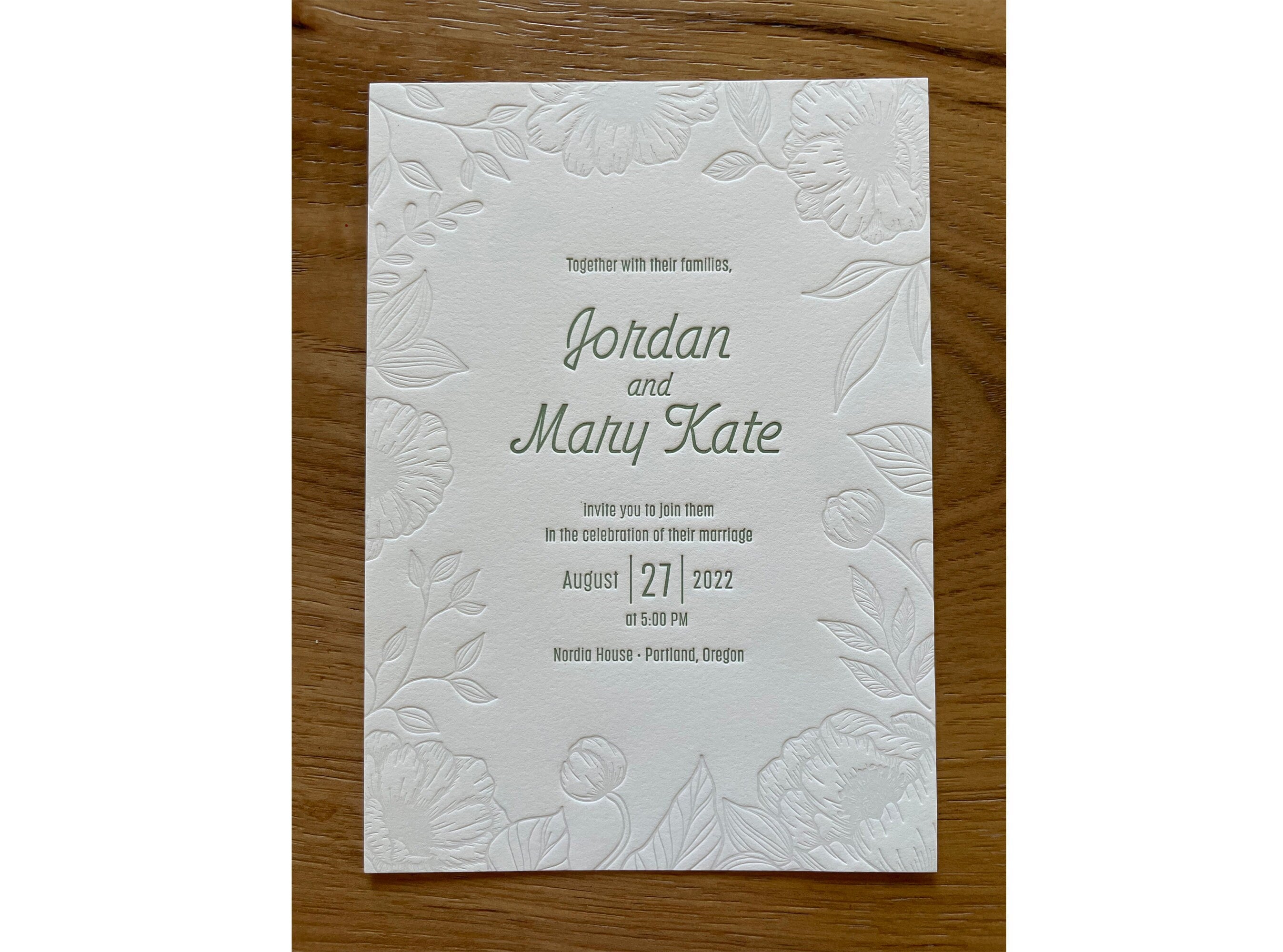 Letterpress Wedding Invites - Etsy
