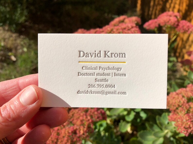 Letterpress Printing 200 Business Cards | Etsy