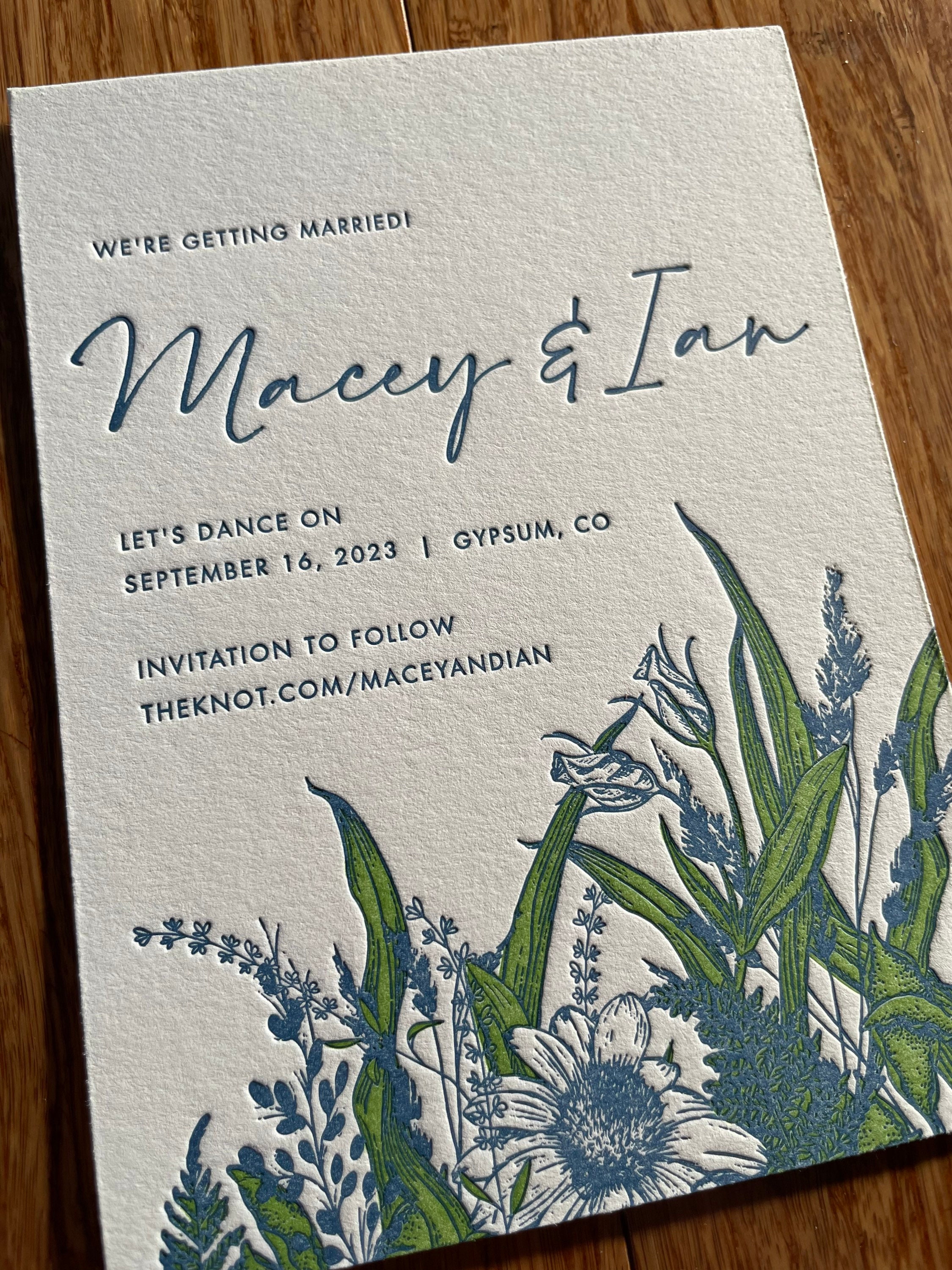 Letterpress Wedding Invites - Etsy
