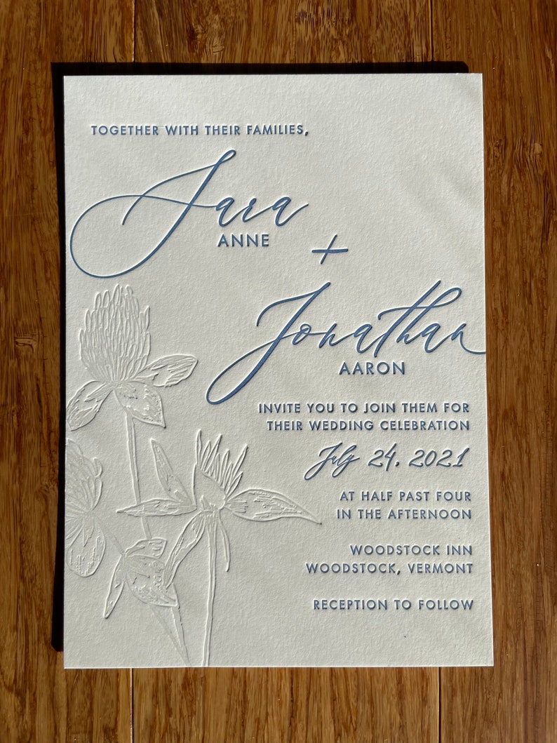 Letterpress Wedding Invites - Etsy