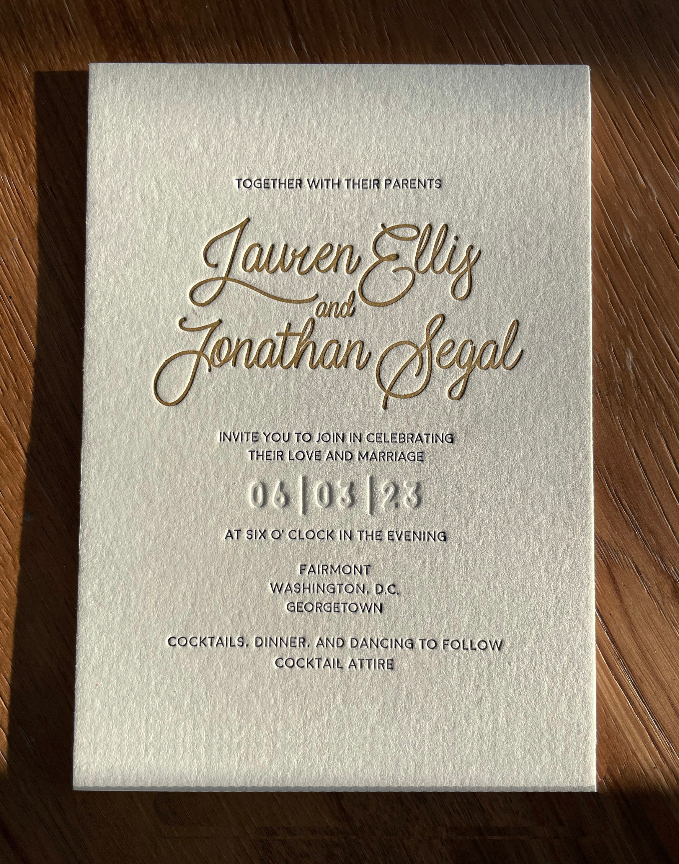 Simple Modern Letterpress Wedding Invites - Etsy