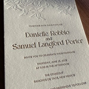 Agave Flower Letterpress Wedding Invites - Etsy