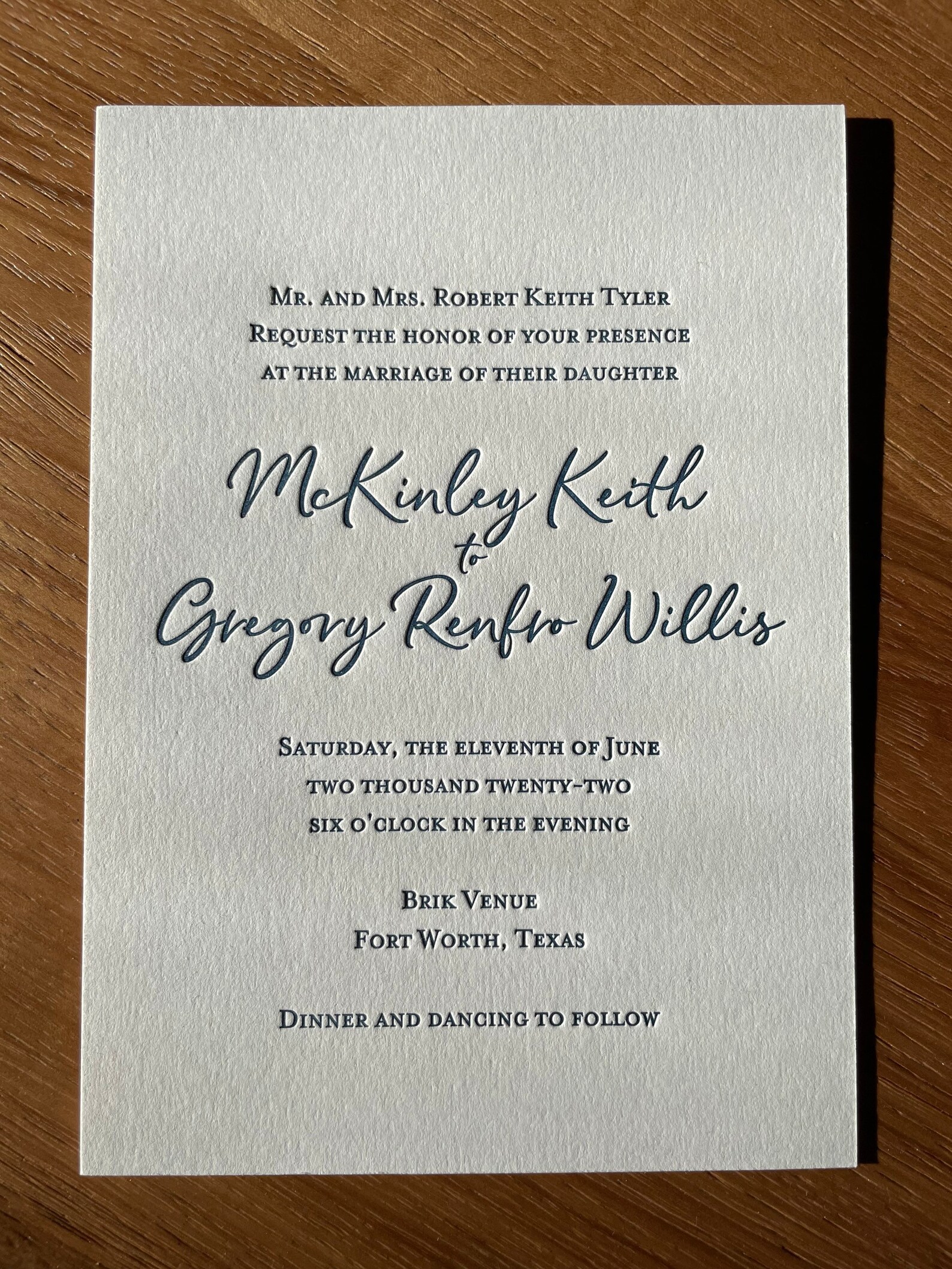 Letterpress Wedding Invites - Etsy