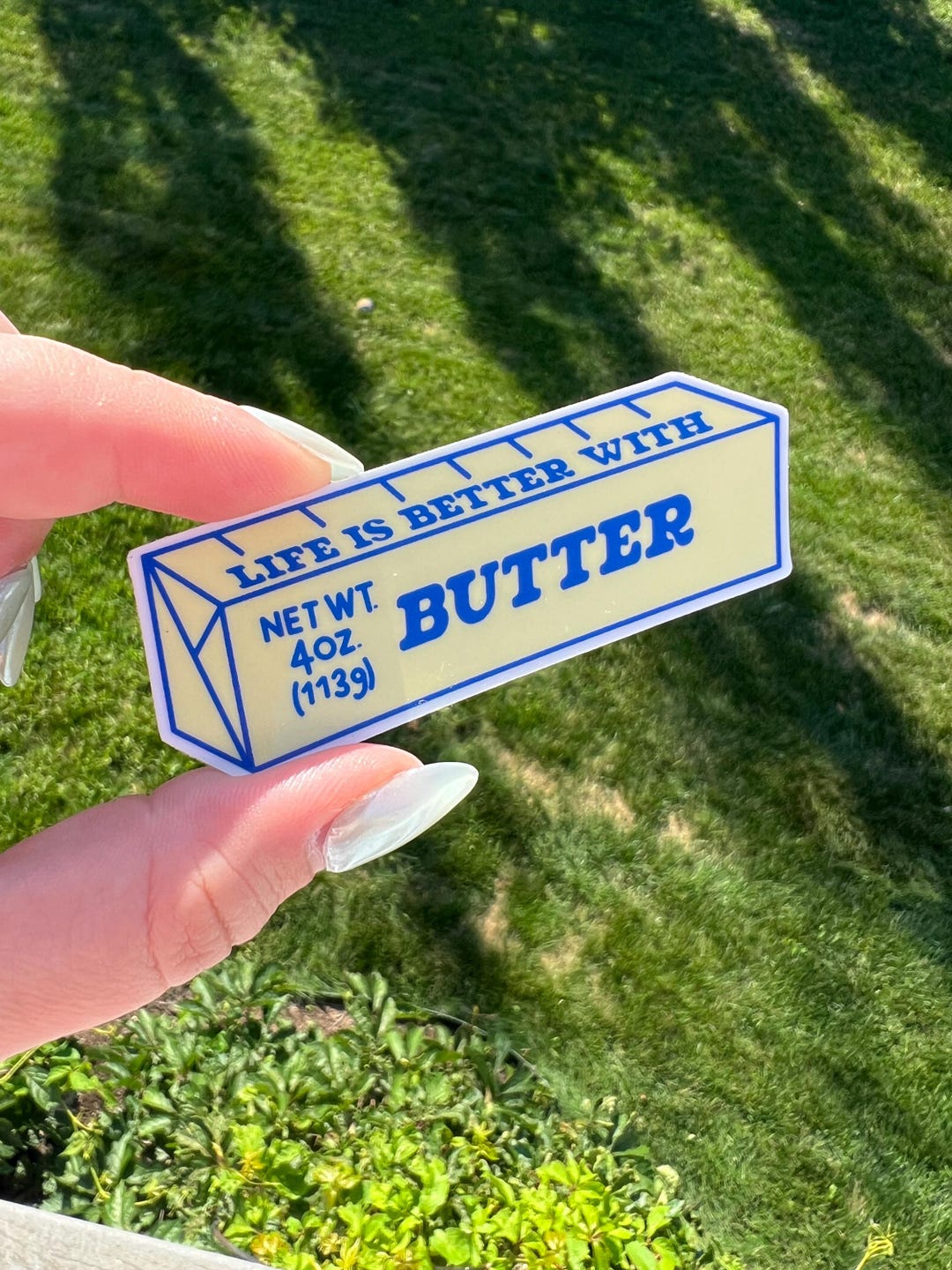Life is Better With Butter Sticker - Funny Waterproof Vinyl Decal - Etsy