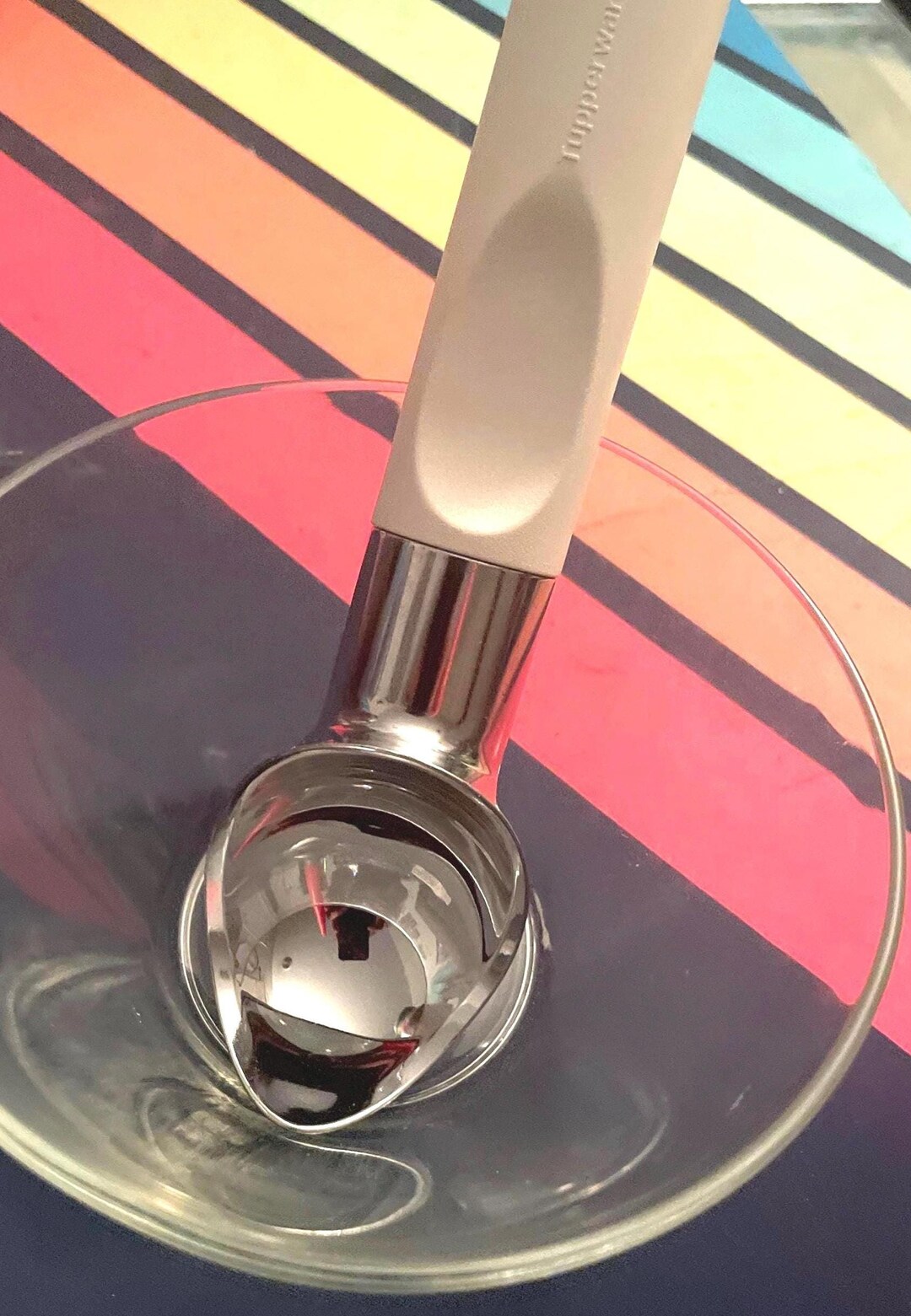 Vintage TUPPERWARE Ice Cream Scoop Chef Series Made in Italy Blue ...