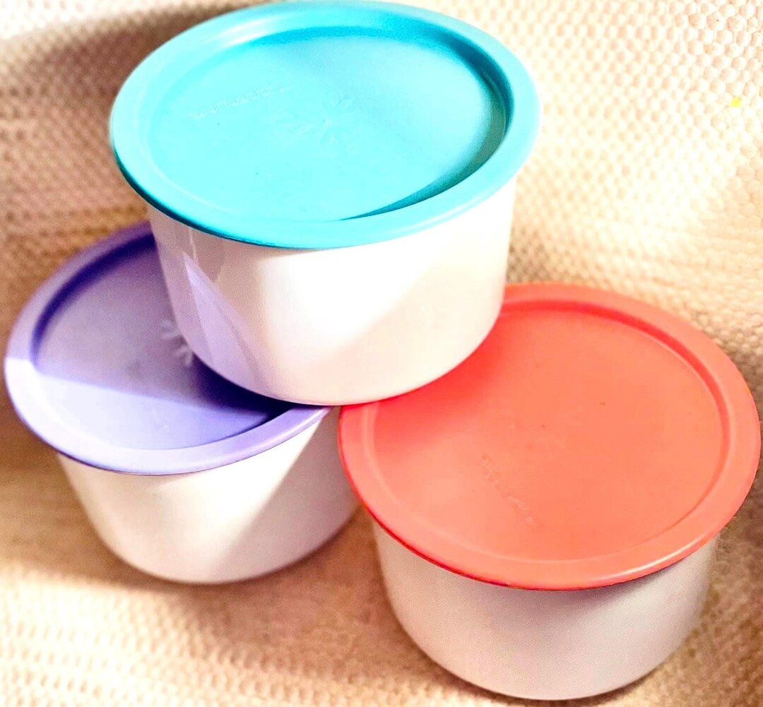 Vintage TUPPERWARE One Touch Storage Topper Stackable Container ...