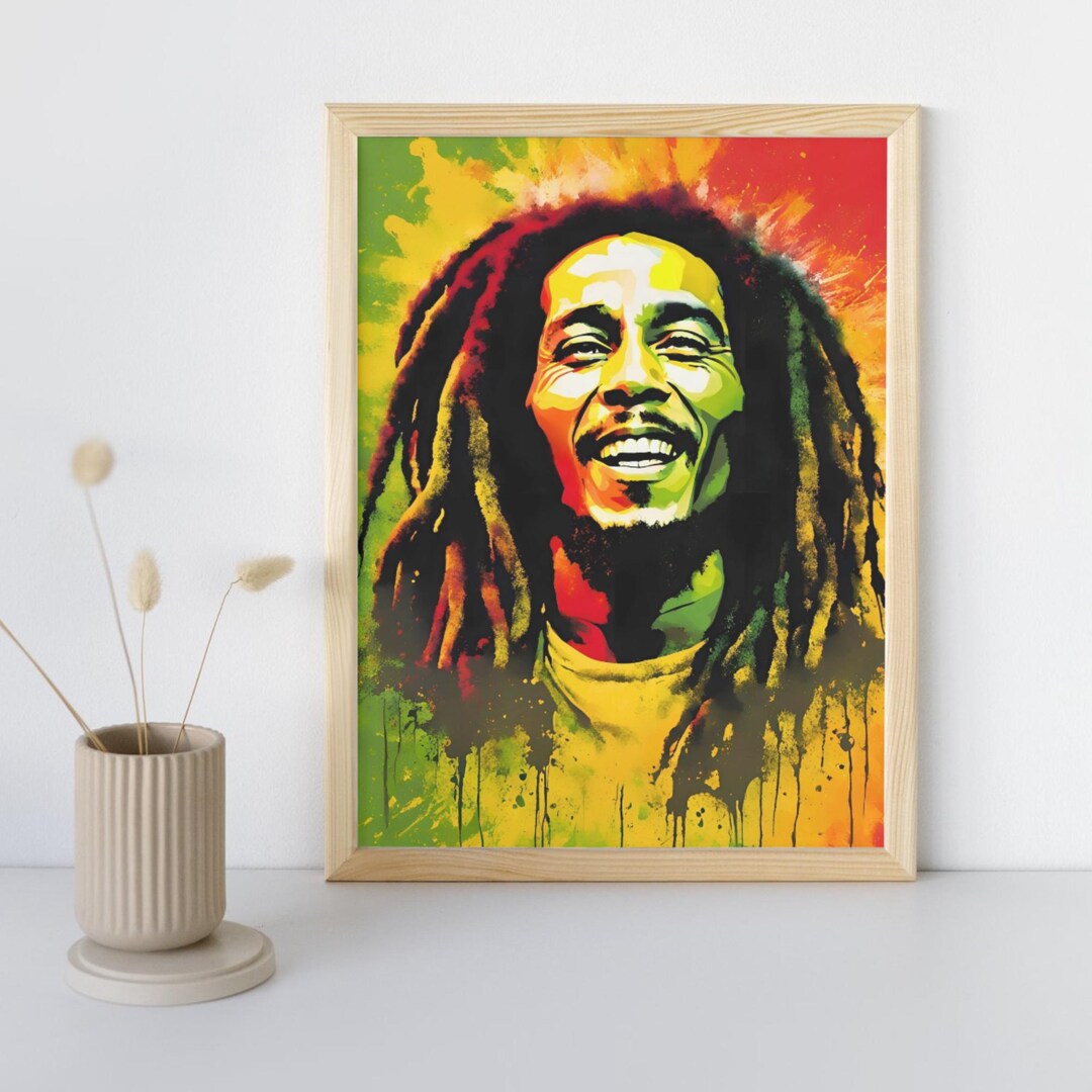 Bob Marley Reggae Colors Wall Decor, Bob Marley Print, Home Printables ...