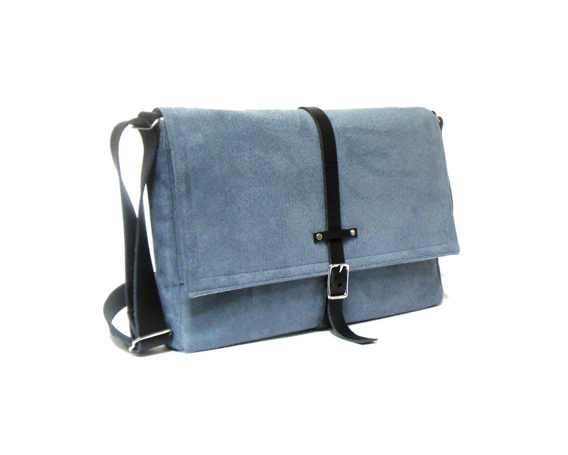 11 / 13 Macbook Air Messenger Bag Smoky Blue - Etsy