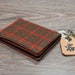 Wallet Brown and Red Vintage Plaid - Etsy