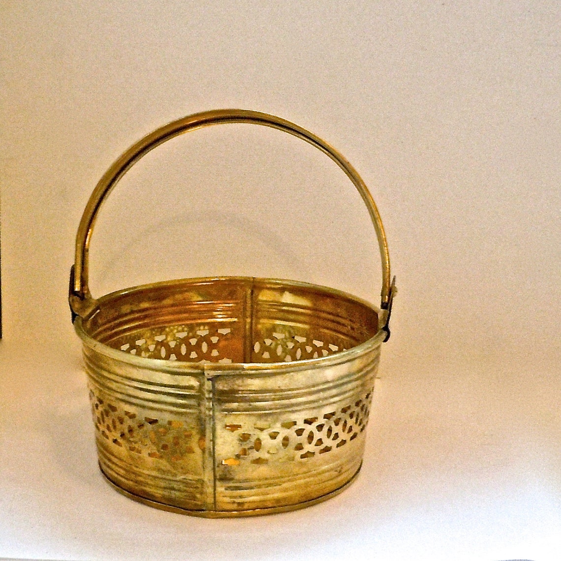 Brass Basket Filigree Basket Solid Brass - Etsy