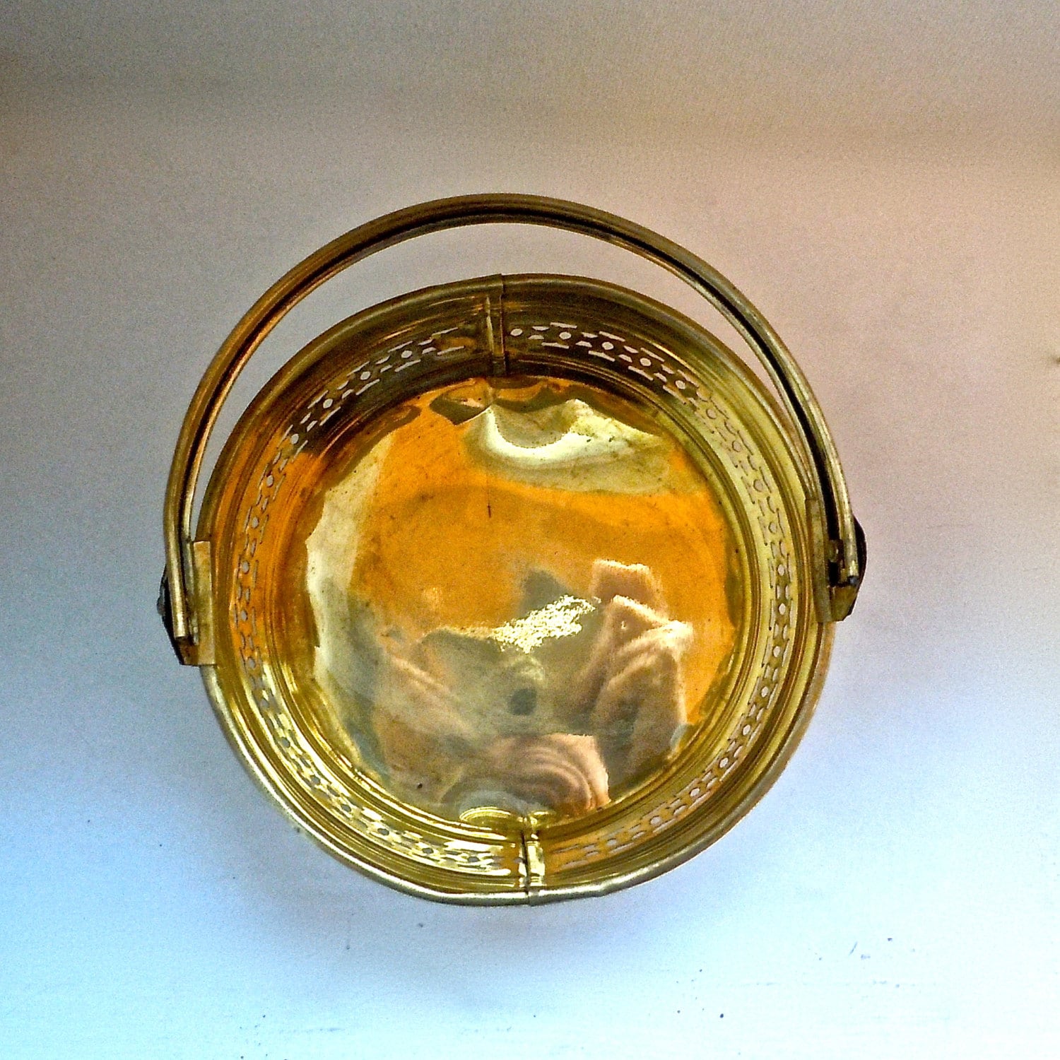 Brass Basket Filigree Basket Solid Brass - Etsy