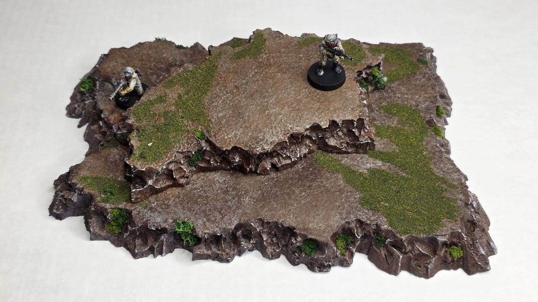 Brown Set of 2 Stackable Terrain - Wargaming D&D RPG Model Railroad ...