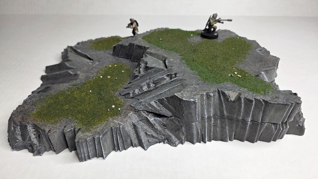 Gray Set of 2 Stackable Terrain - Wargaming D&D RPG Model Railroad ...