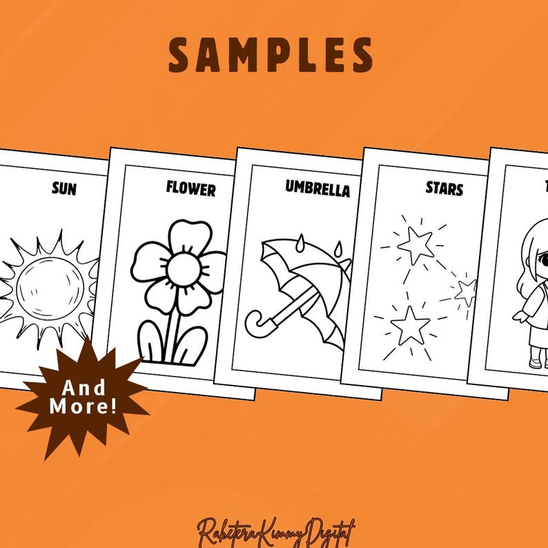 50-page Simple Coloring Book for Kids Easy & Fun Designs for Creative ...