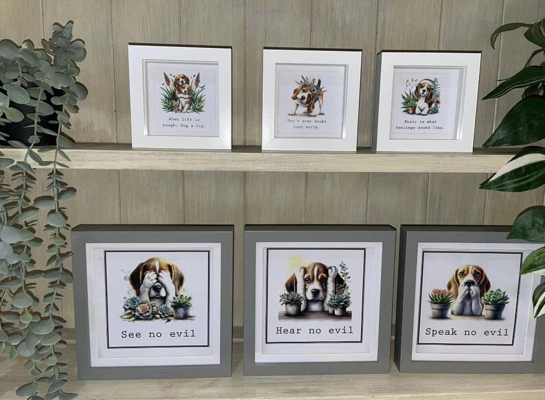Dog Pictures With Sayings in Box Frame - Etsy