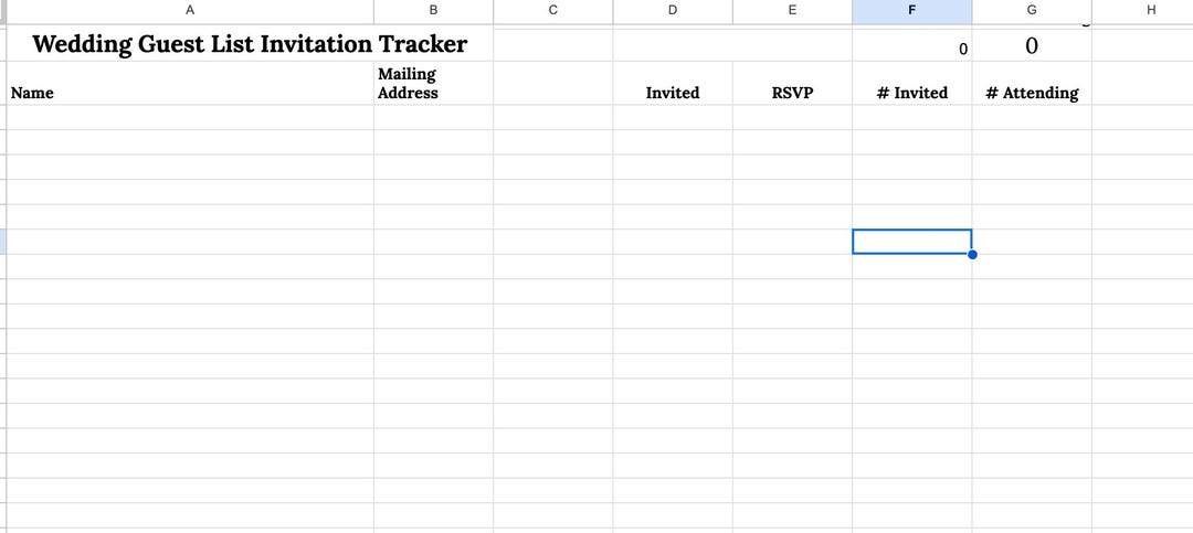 Wedding Invitation & Guest List Tracker - Etsy