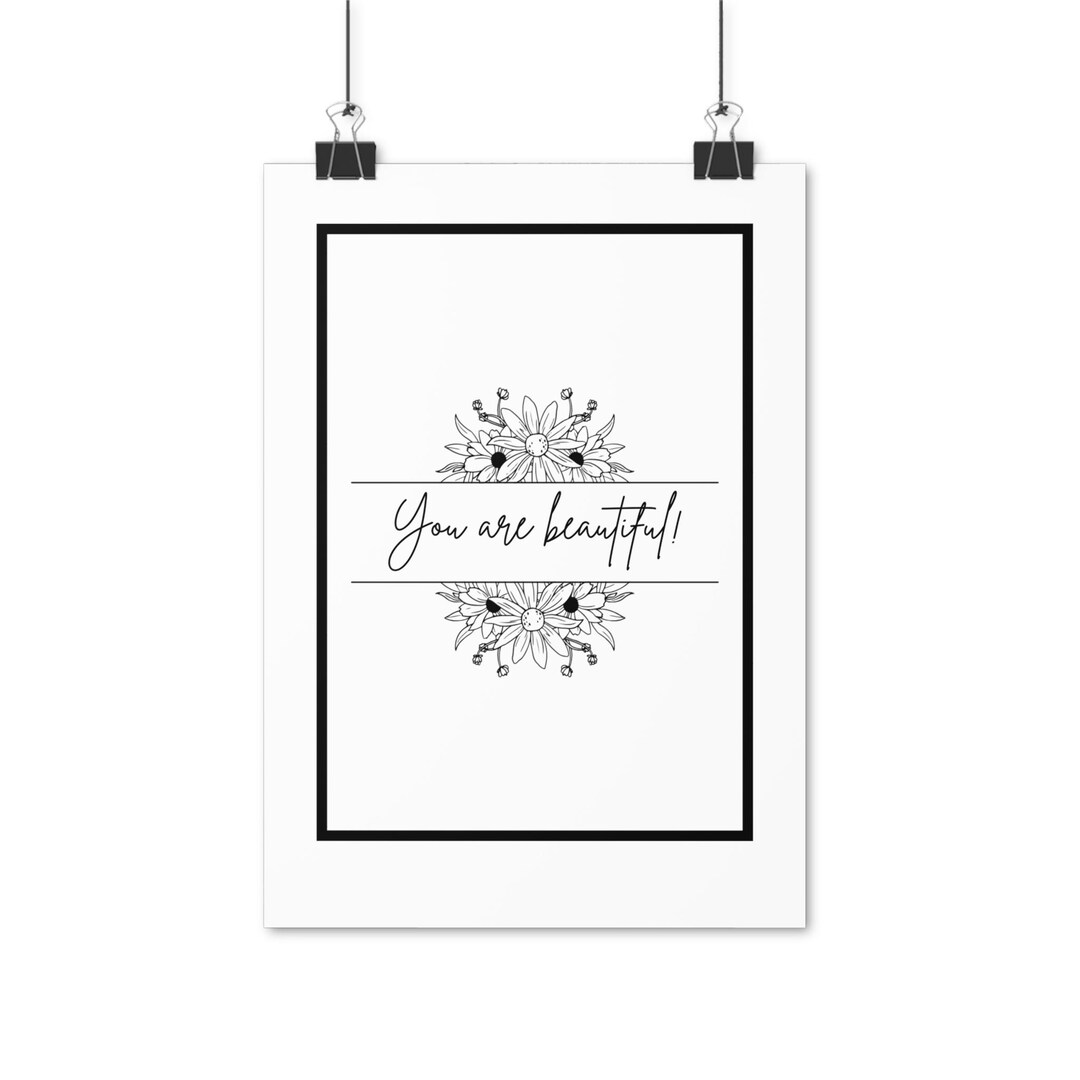 Poster you Are Beautiful - Etsy