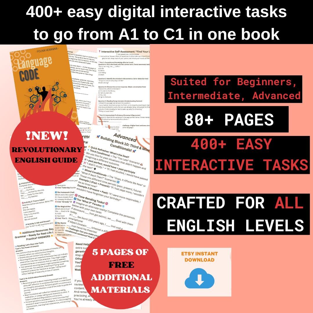 English Learning Guide, English for Beginners, Intermediate English ...