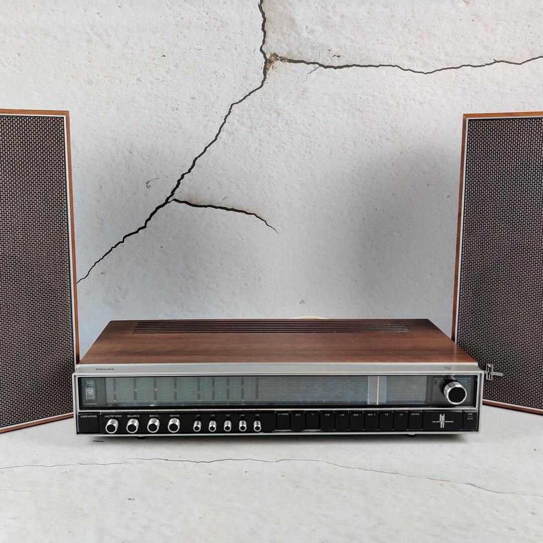 Vintage Philips Stereo System With 22RH712 Receiver & 2 Speakers, 1970s ...