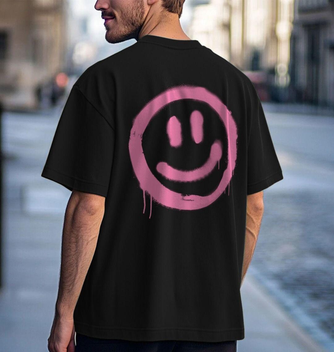Graffiti Smile Men's Oversized Black T-shirt - Etsy