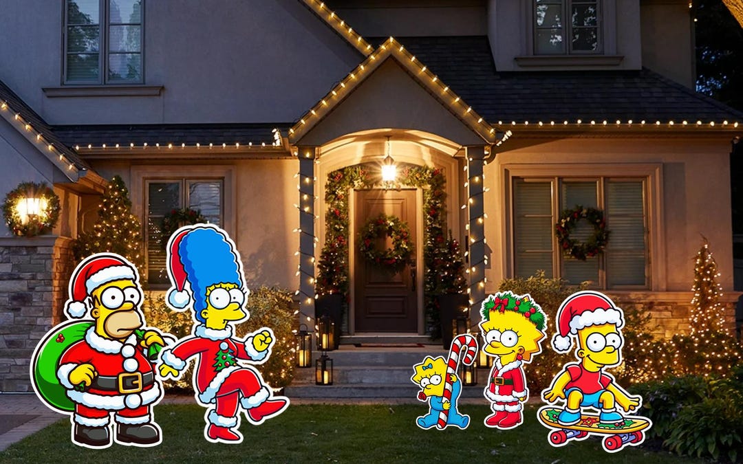 The Simpsons Dressed as Santa Claus - Etsy