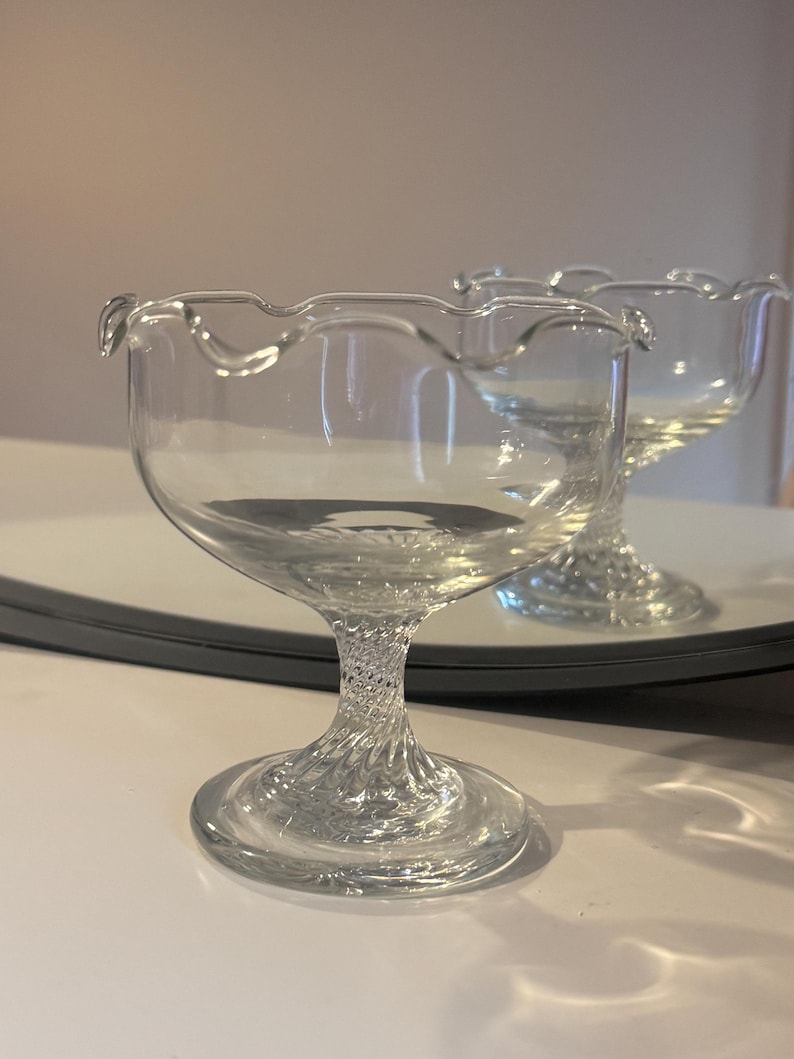 Vintage DEMA Glass Sundae Ice Cream Dessert Dishes Bowls Multipurpose ...