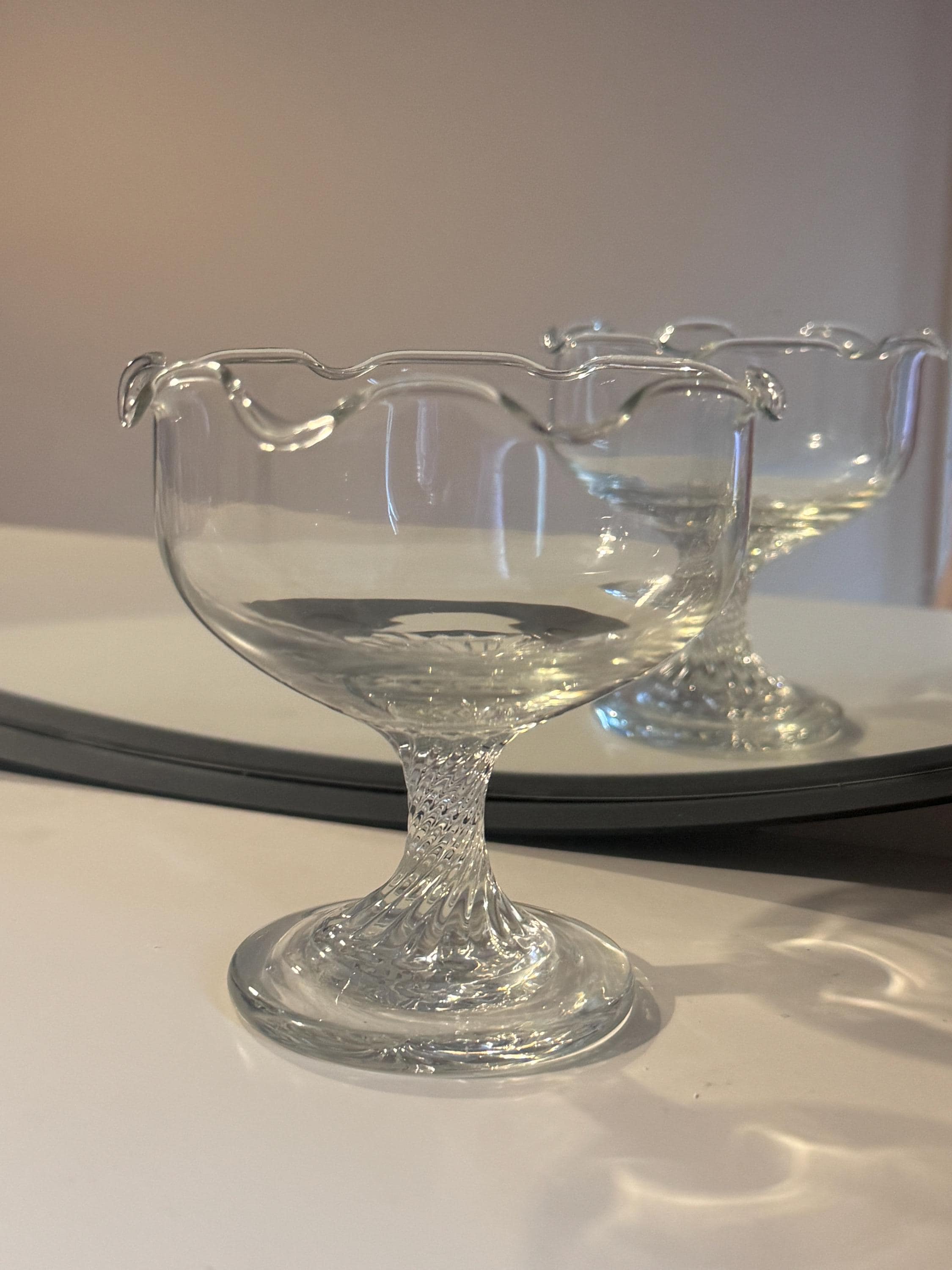 Vintage DEMA Glass Sundae Ice Cream Dessert Dishes Bowls Multipurpose ...