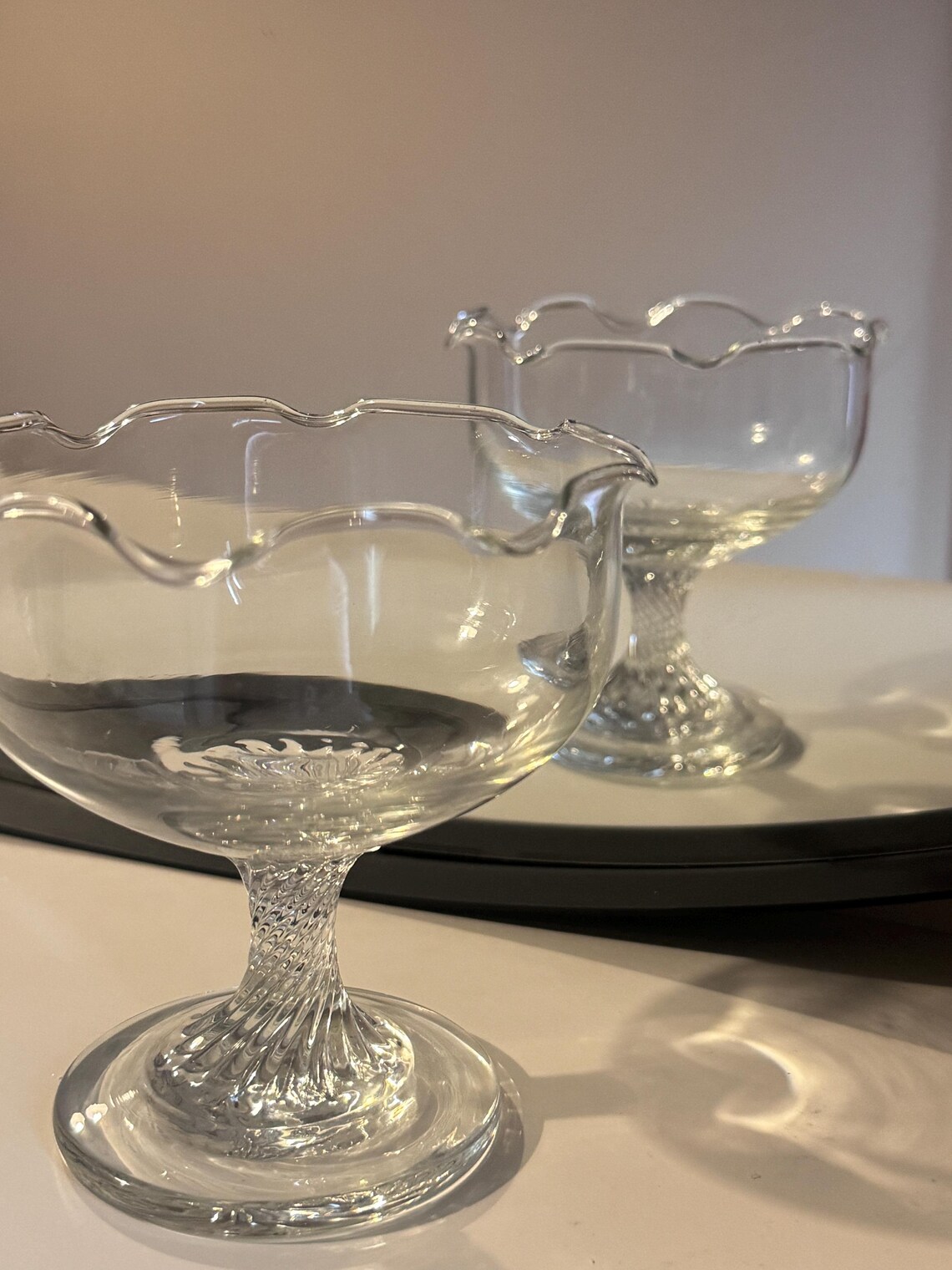 Vintage DEMA Glass Sundae Ice Cream Dessert Dishes Bowls Multipurpose ...