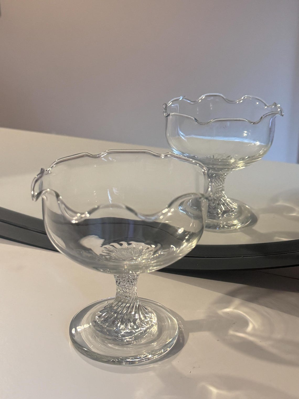 Vintage DEMA Glass Sundae Ice Cream Dessert Dishes Bowls Multipurpose ...