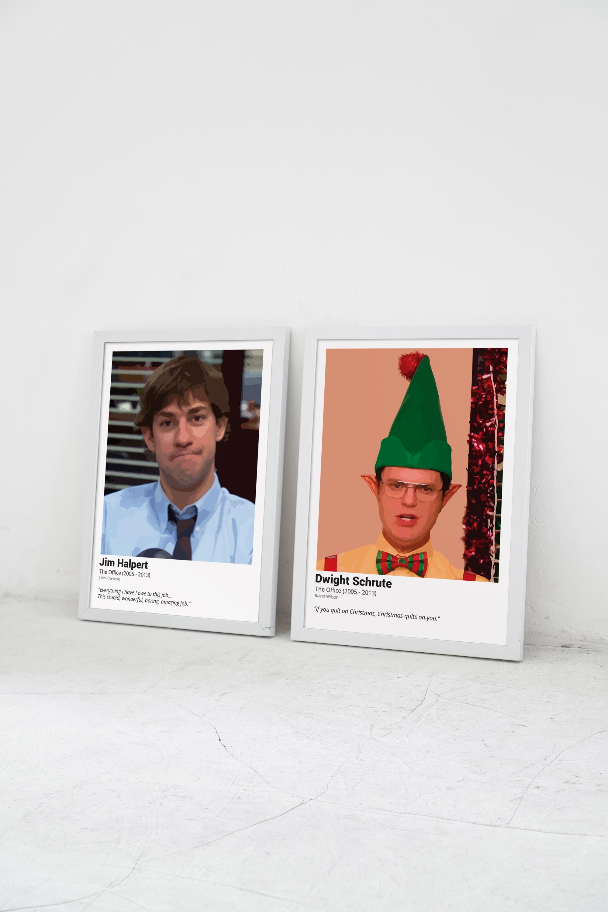 Dwight Schrute 'christmas Elf' Quote Wall Art & Postcard – the Office ...