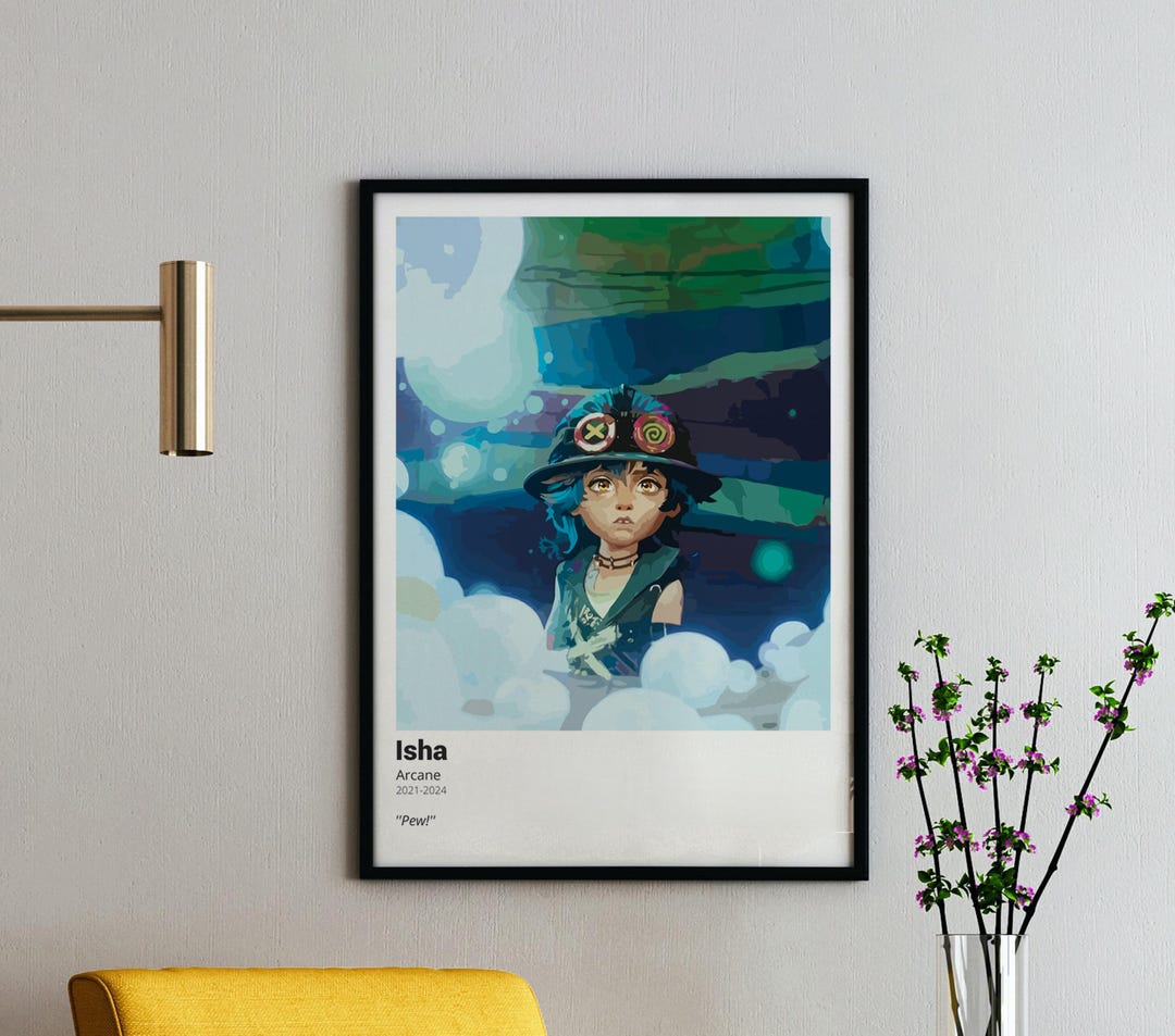 Arcane League of Legends Digital Poster – "pew!" Isha Vector Art Print ...