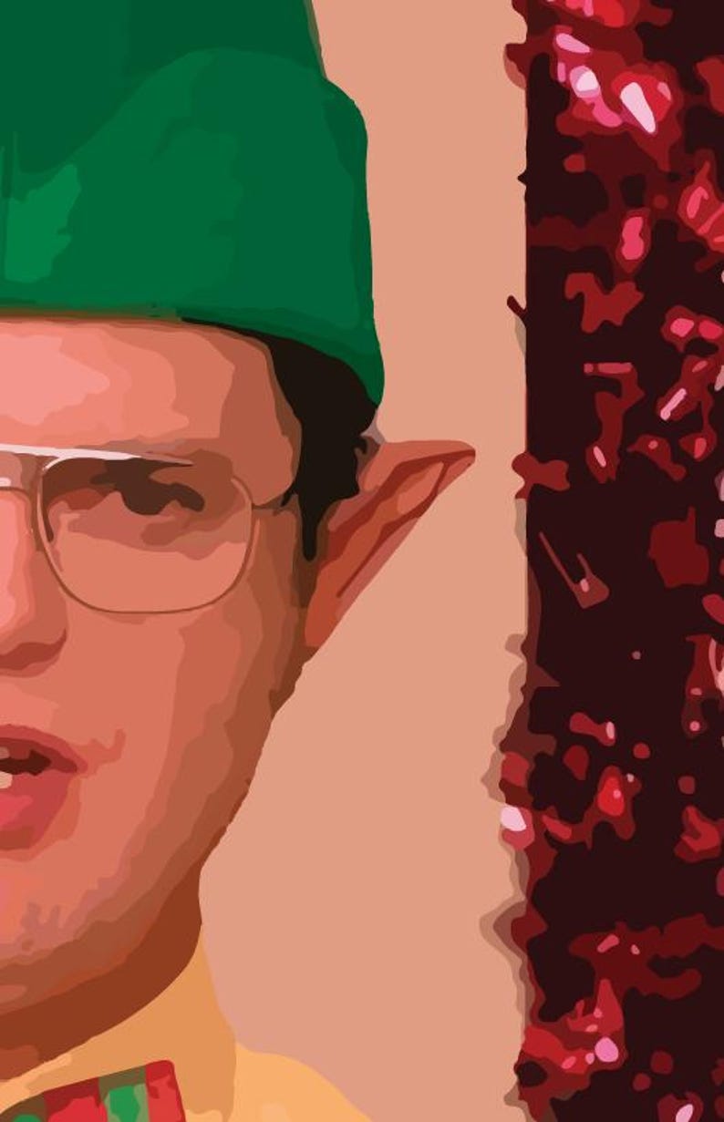 Dwight Schrute 'christmas Elf' Quote Wall Art & Postcard the Office TV ...