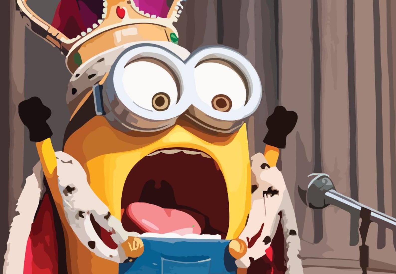 Digital Bob Minion King Poster – Minions Movie Quote Art – Vector Wall ...