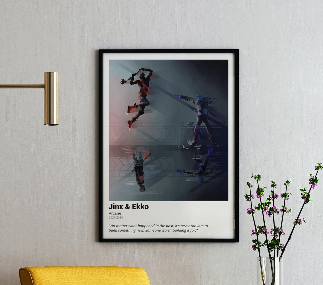 Jinx & Ekko Poster – Arcane Printable Wall Art Postcard – Quote Gift ...