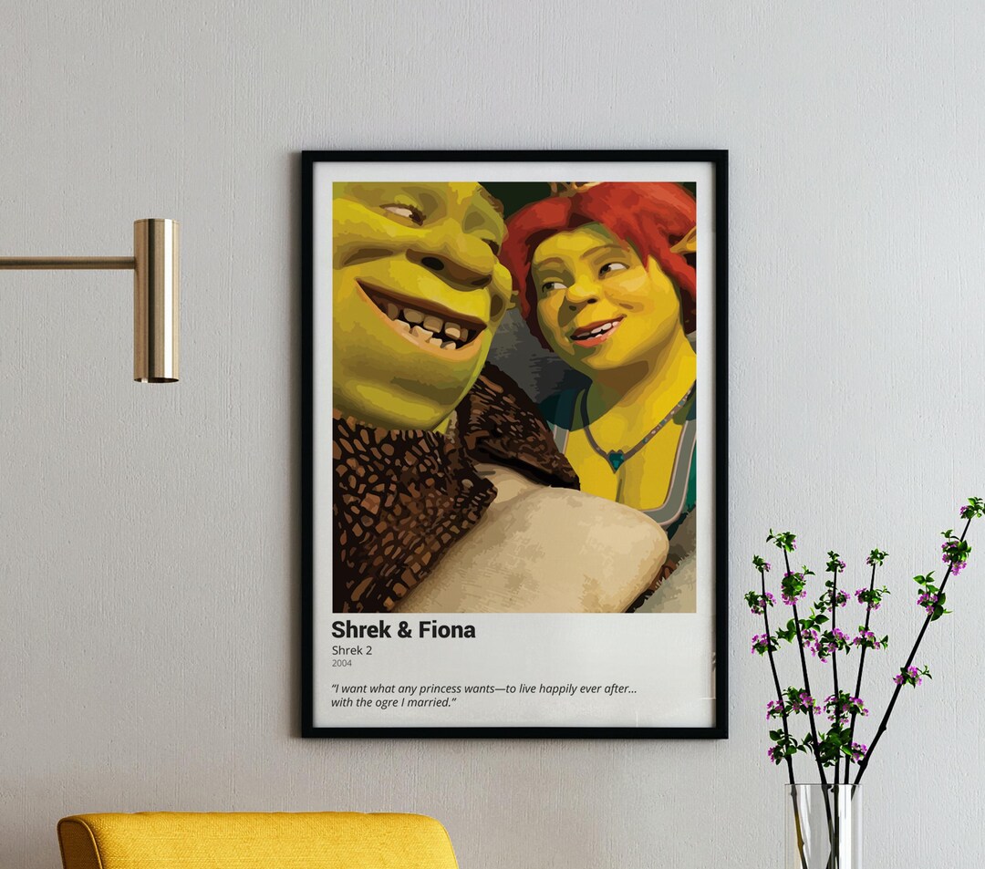 Shrek & Fiona Printable Wall Art – Shrek 2 Love Quote “happily Ever ...