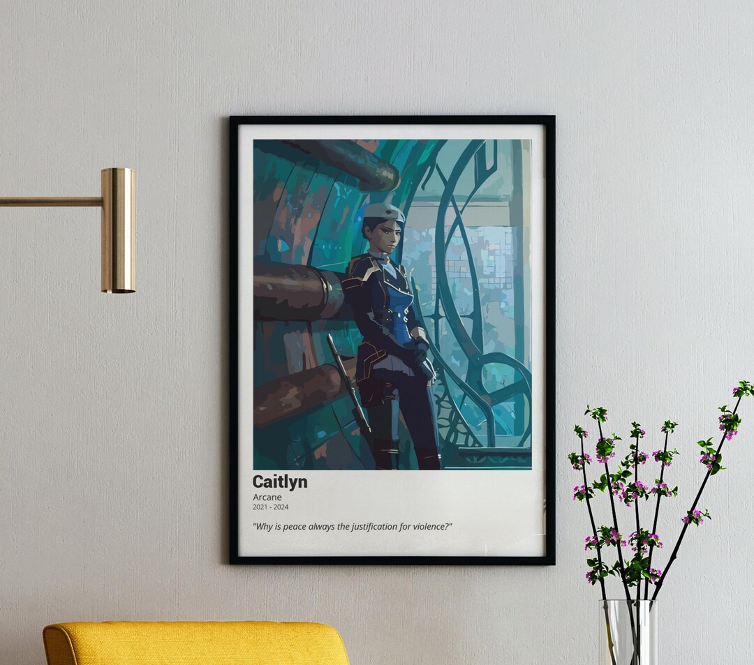 Caitlyn Arcane Art Print: League of Legends Vector Poster (digital ...