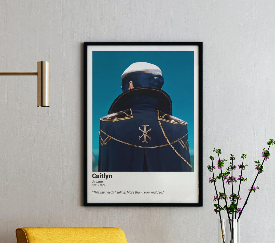 Caitlyn Arcane Wall Art - League of Legends Digital Poster - Vector ...