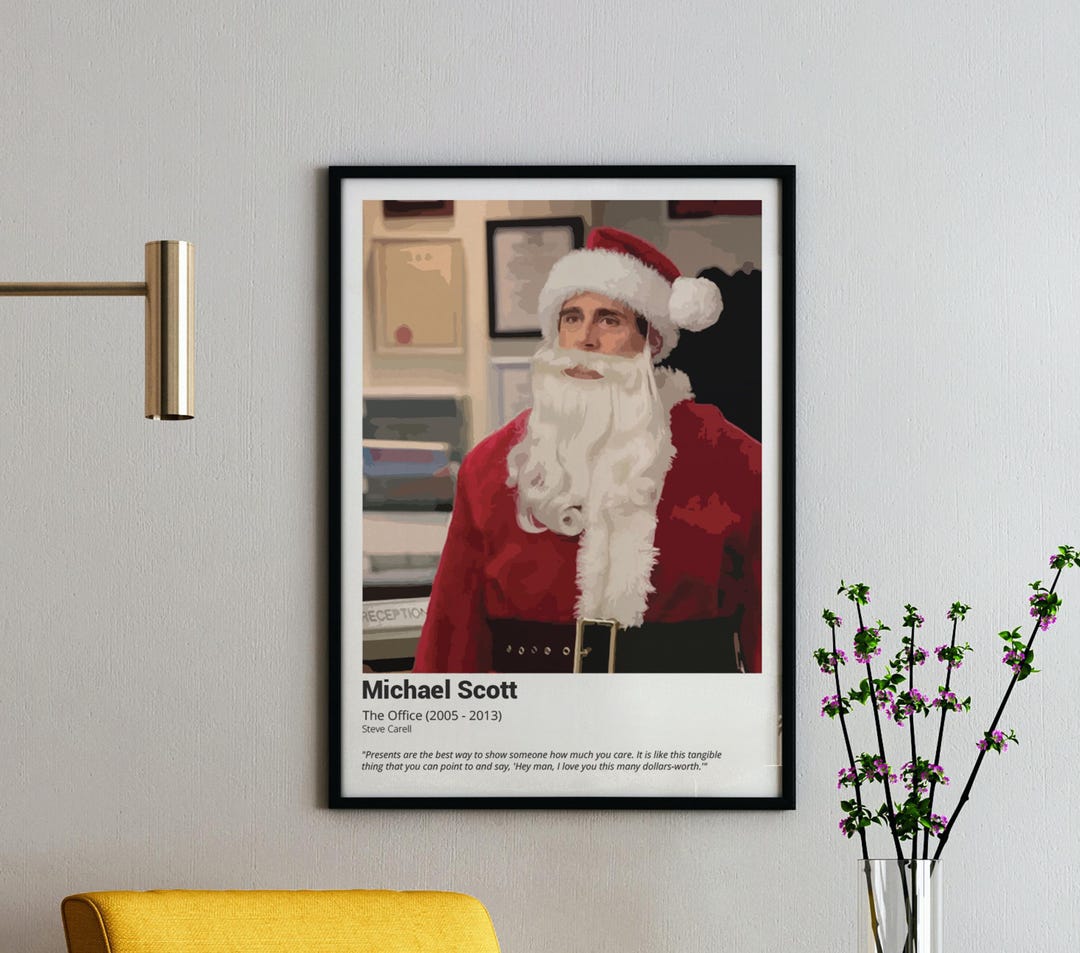 Michael Scott Santa Quote Digital Print the Office Wall Art & Postcard ...