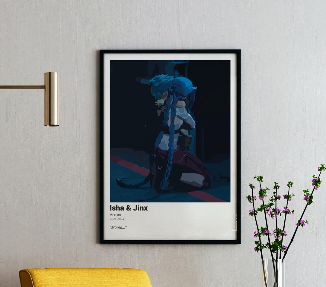 Digital Isha & Jinx "mama..." Vector Poster – Arcane Quote Postcard and ...
